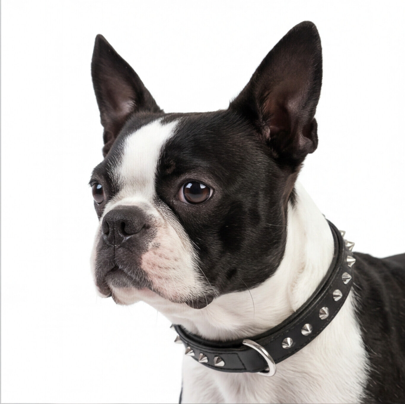 Blue Leather Dog Collar - Imperial Black & Chrome (Slim Fit) – Rogue ...