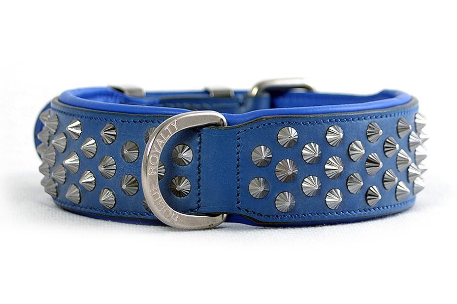Imperial Blue Luxury Leather Dog Collar – Rogue Royalty