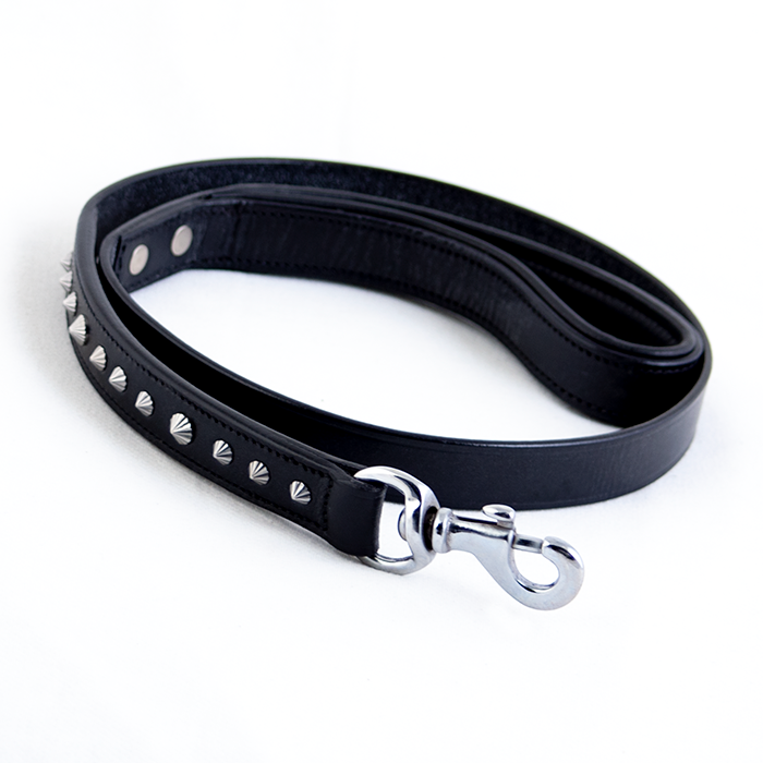 Leather Dog Leash - Imperial Black Slimline – Rogue Royalty